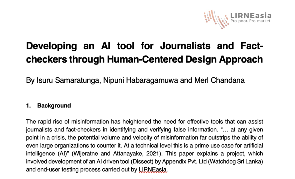 LIRNEasia: digital policy research for the Asia Pacific